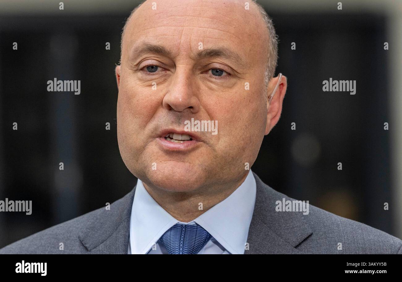 London, UK. 13th Apr, 2025. Andrew Griffith, Shadow Secretary of State ...