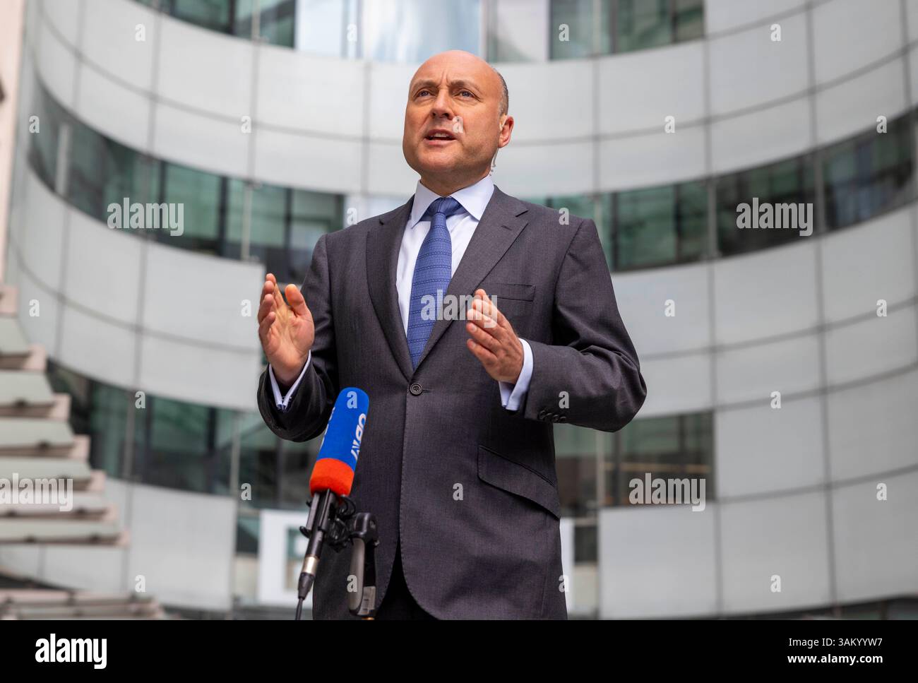 London, UK. 13th Apr, 2025. Andrew Griffith, Shadow Secretary of State ...