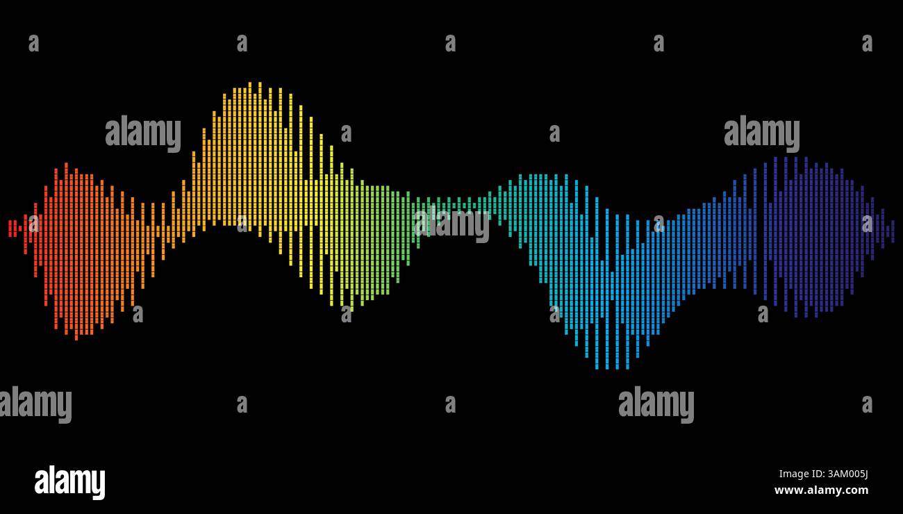 Vector Digital EQ Music Equalizer. Sound Wave Design Element. Speaking ...