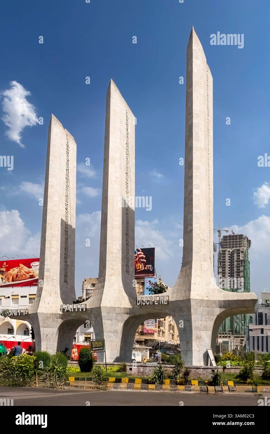 Teen Talwar Three Swords Monument Ring Road at Khayaban e Iqbal Road ...