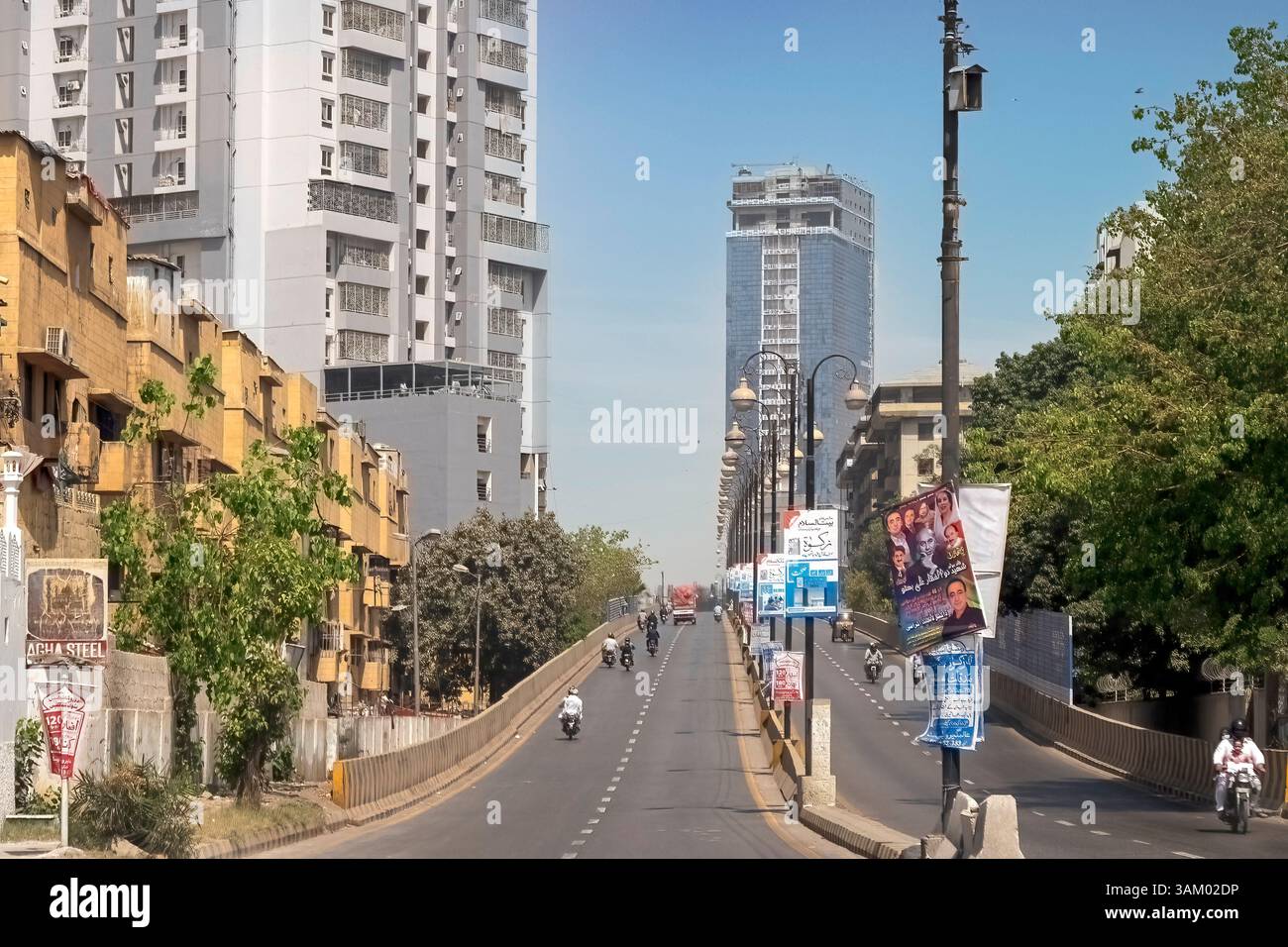 Karachi bridges and underpasses. Traffic and transport concept Stock ...