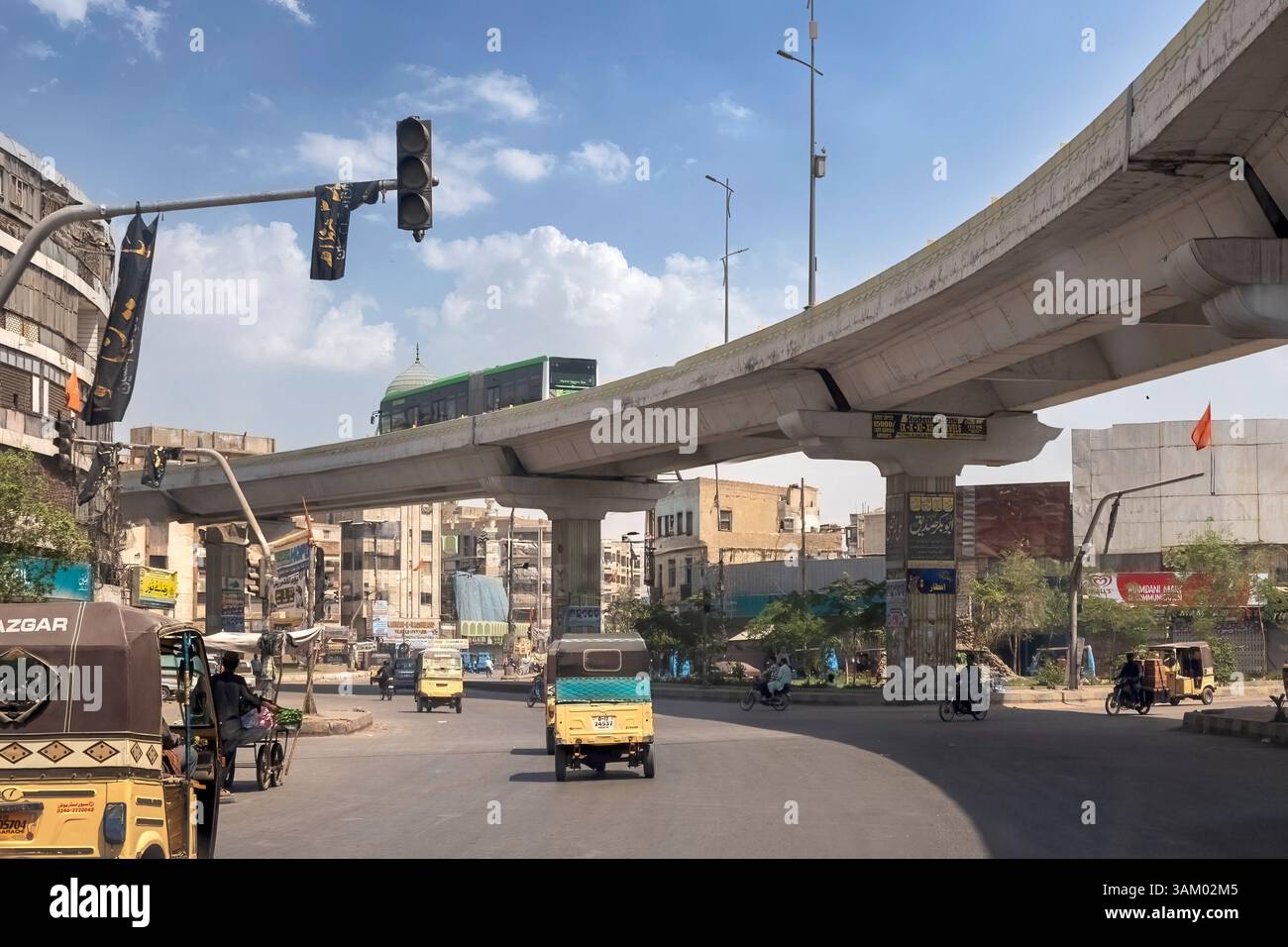 Karachi bridges and underpasses. Traffic and transport concept Stock ...