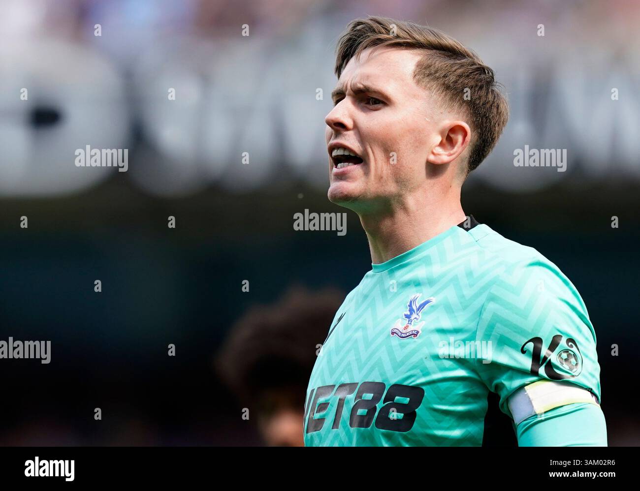 Manchester, England, 12th April 2025. Dean Henderson of Crystal Palace ...