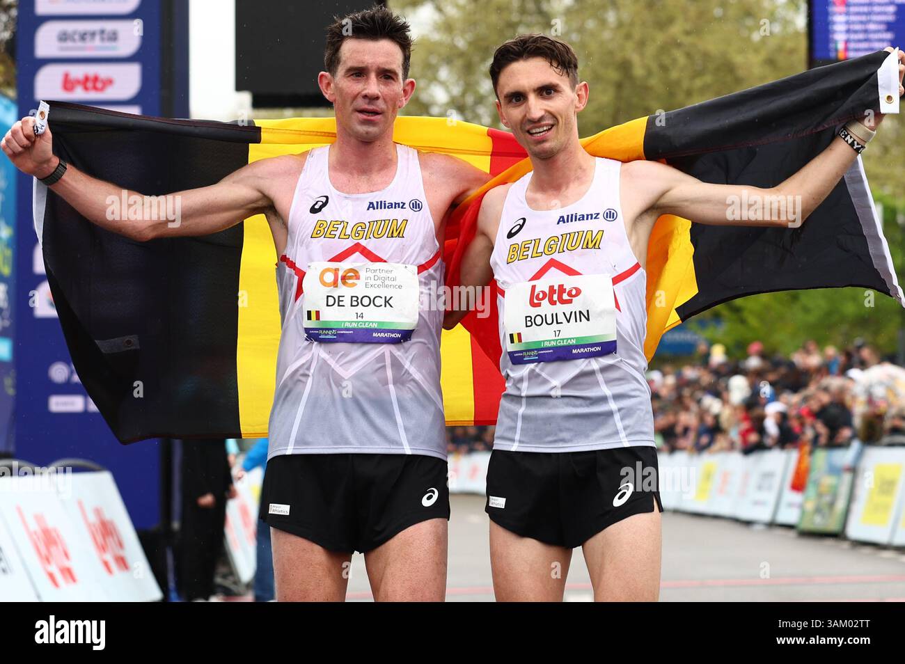 Belgian Thomas De Bock and winner Belgian Dorian Boulvin pictured at ...