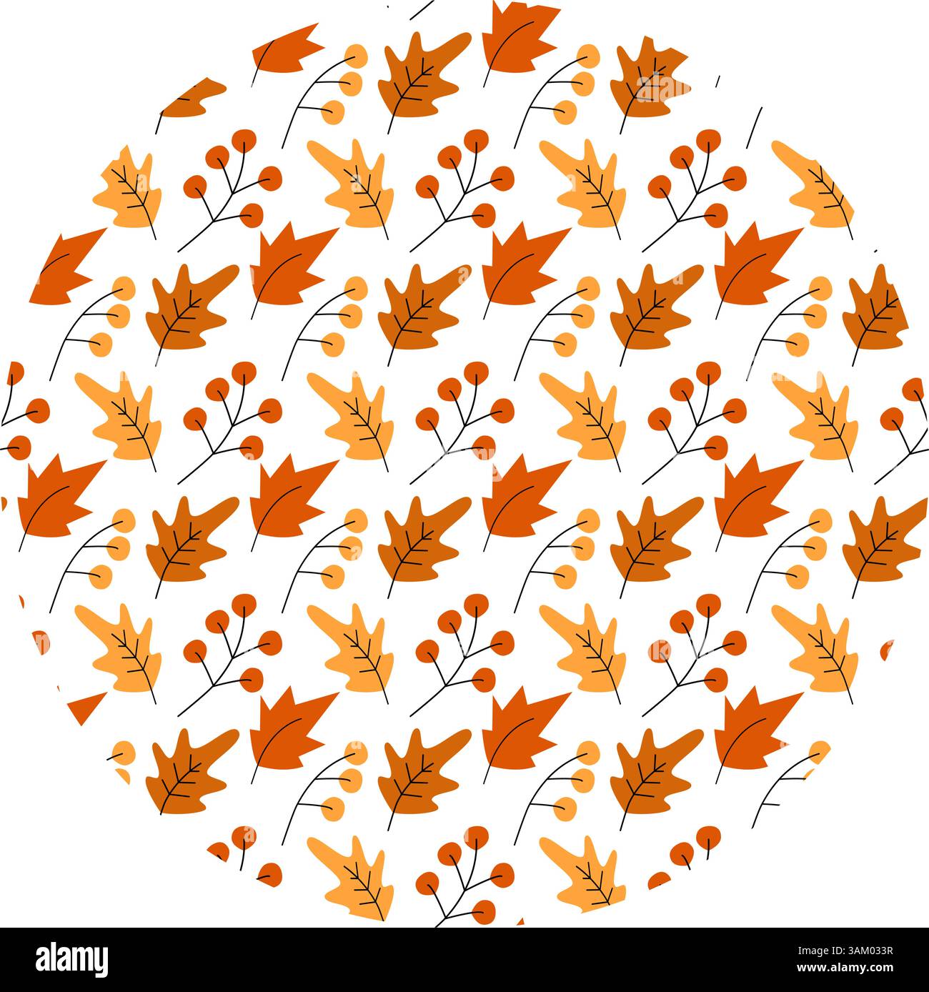 Autumn leaves Circular Background Texture in Fall Shade Thanksgiving ...
