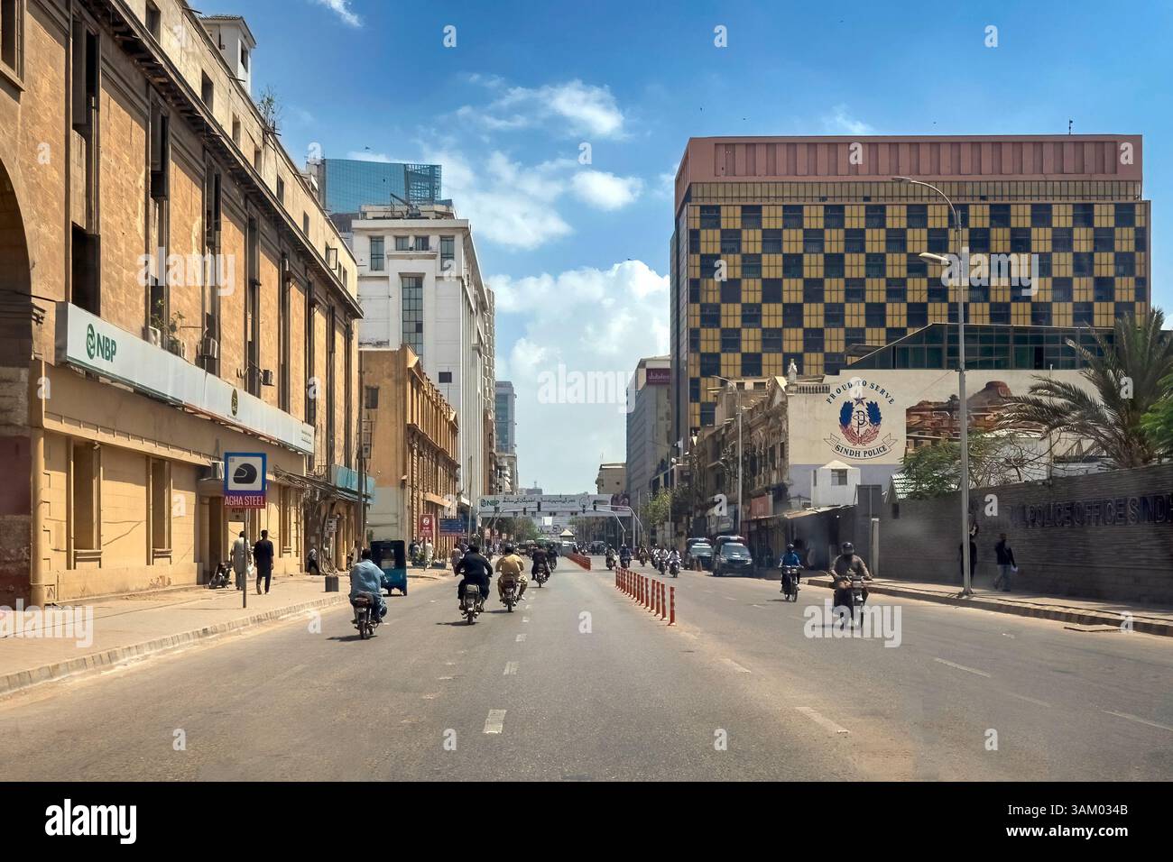 Traffic on I. I. Chundrigar Road, previously known as McLeod Road, Main ...