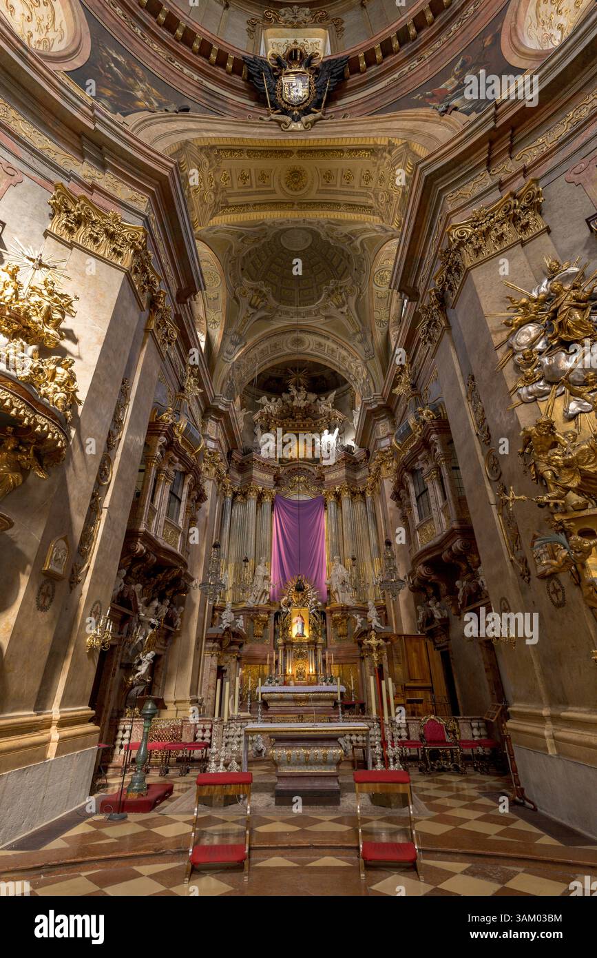The Baroque Roman Catholic Peterskirche (St. Peter's Church), built in ...
