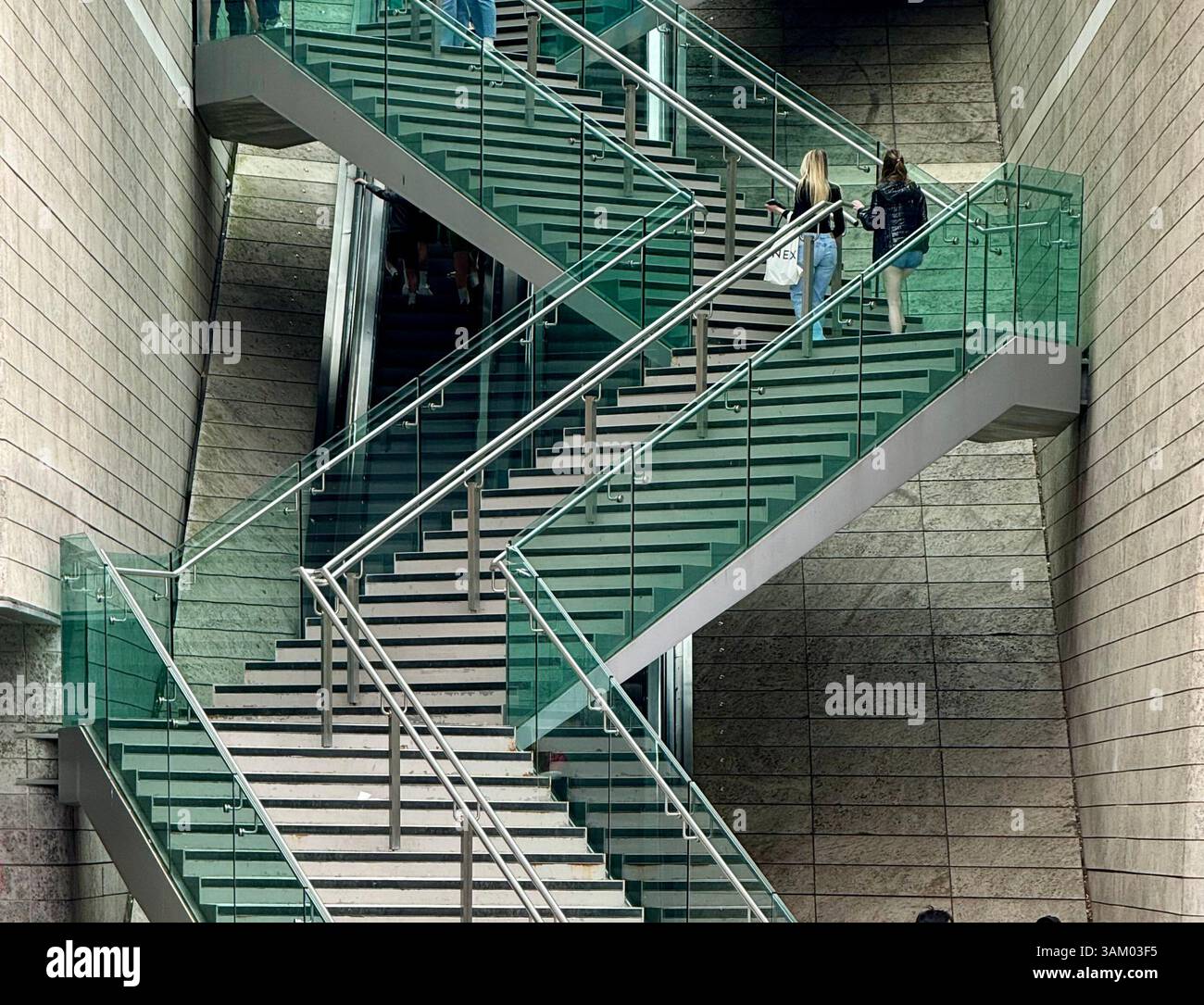 Stairs in Liverpool One shopping centre Stock Photo - Alamy