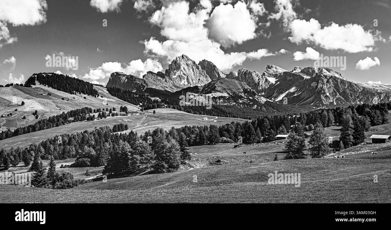 Famous alpine place of the world, Santa Maddalena village with magical ...