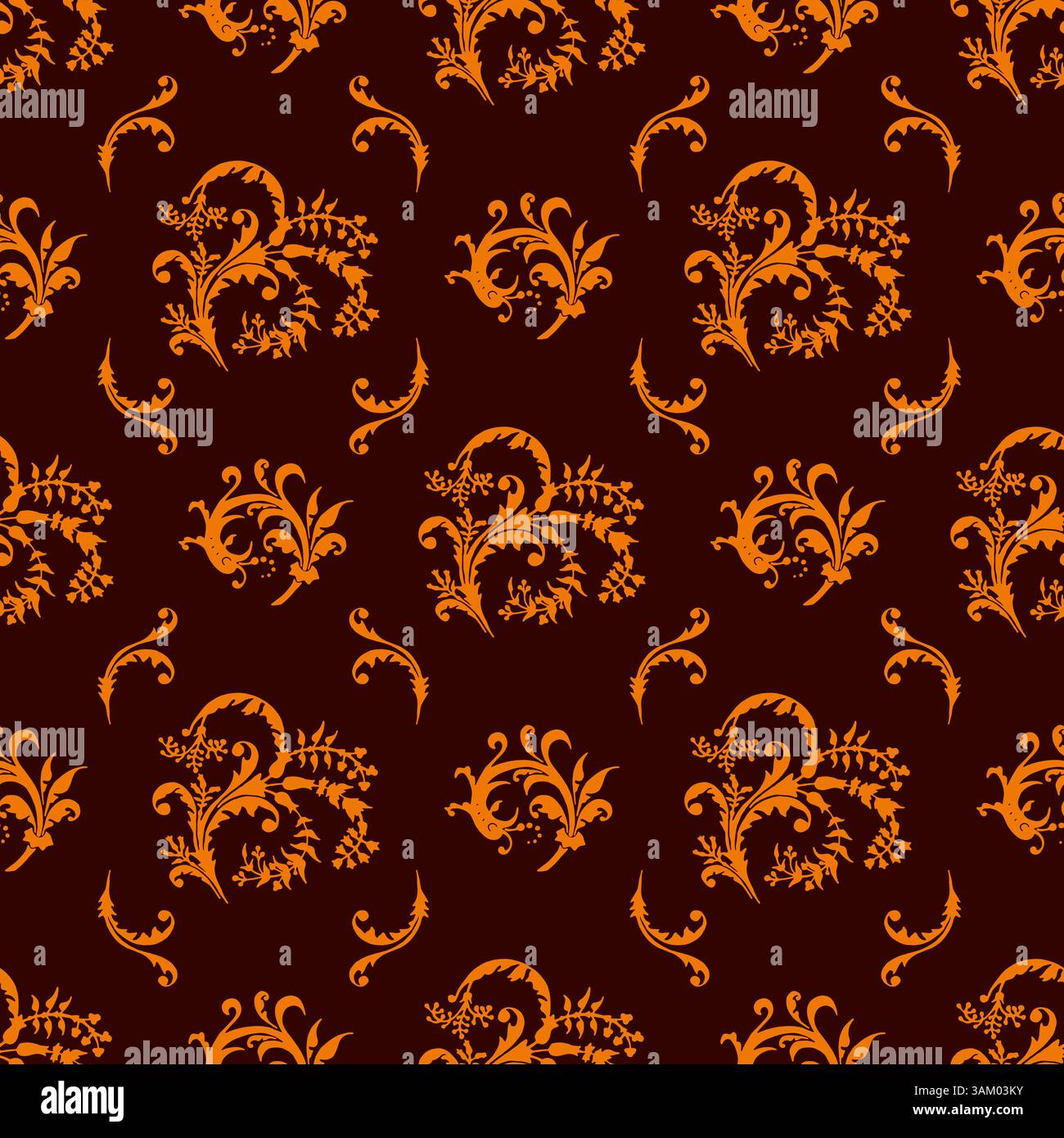 Paisley damask golden floral Stock Vector Images - Alamy