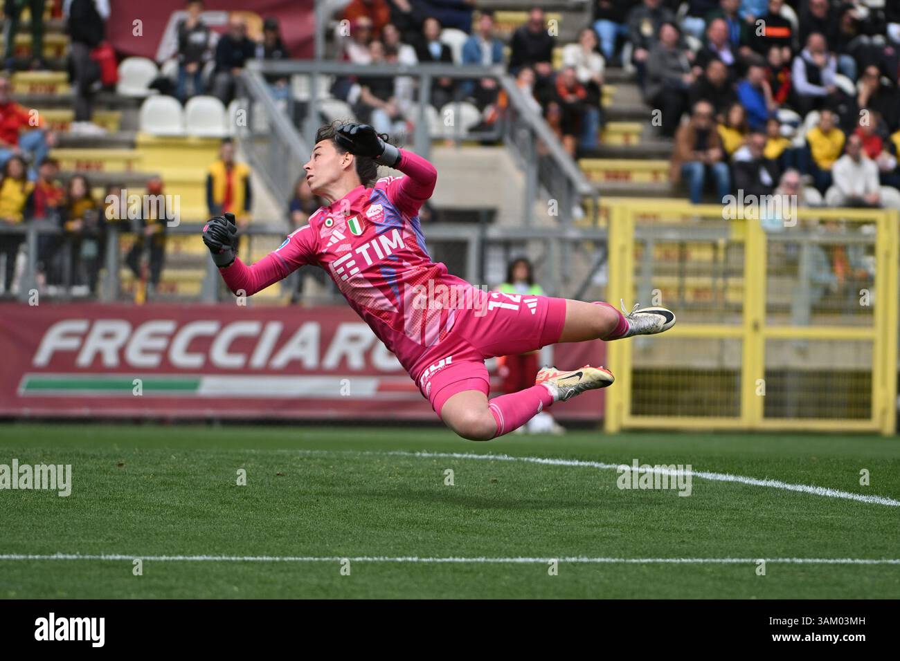 Rome, Italy. 13th Apr, 2025. Camelia Ceasar of A.S. Roma Women during ...