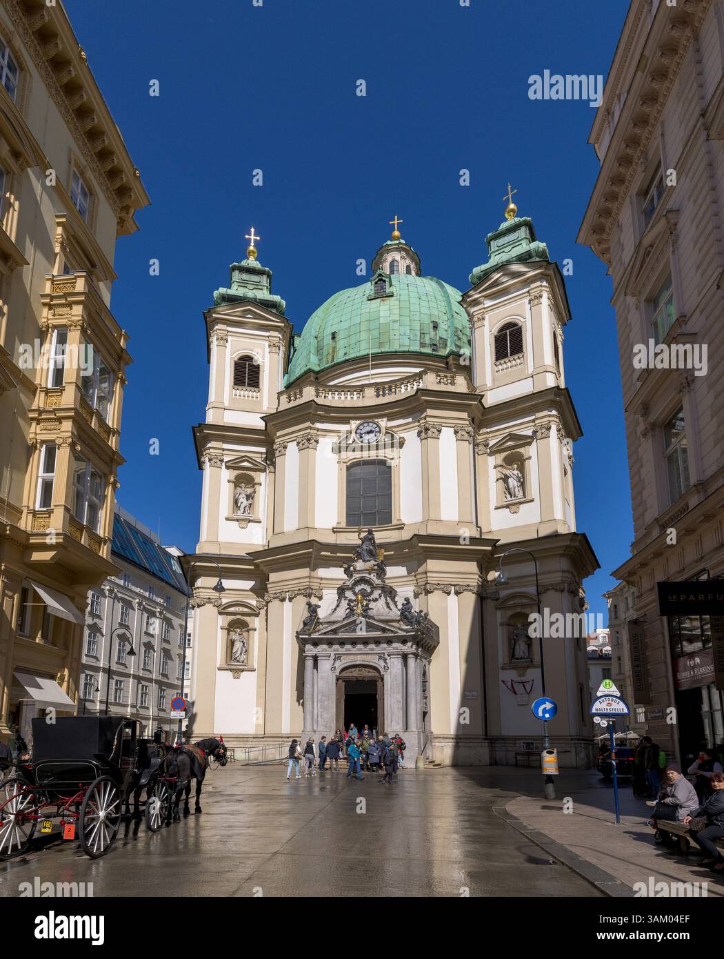 The Baroque Roman Catholic Peterskirche (St. Peter's Church), built in ...
