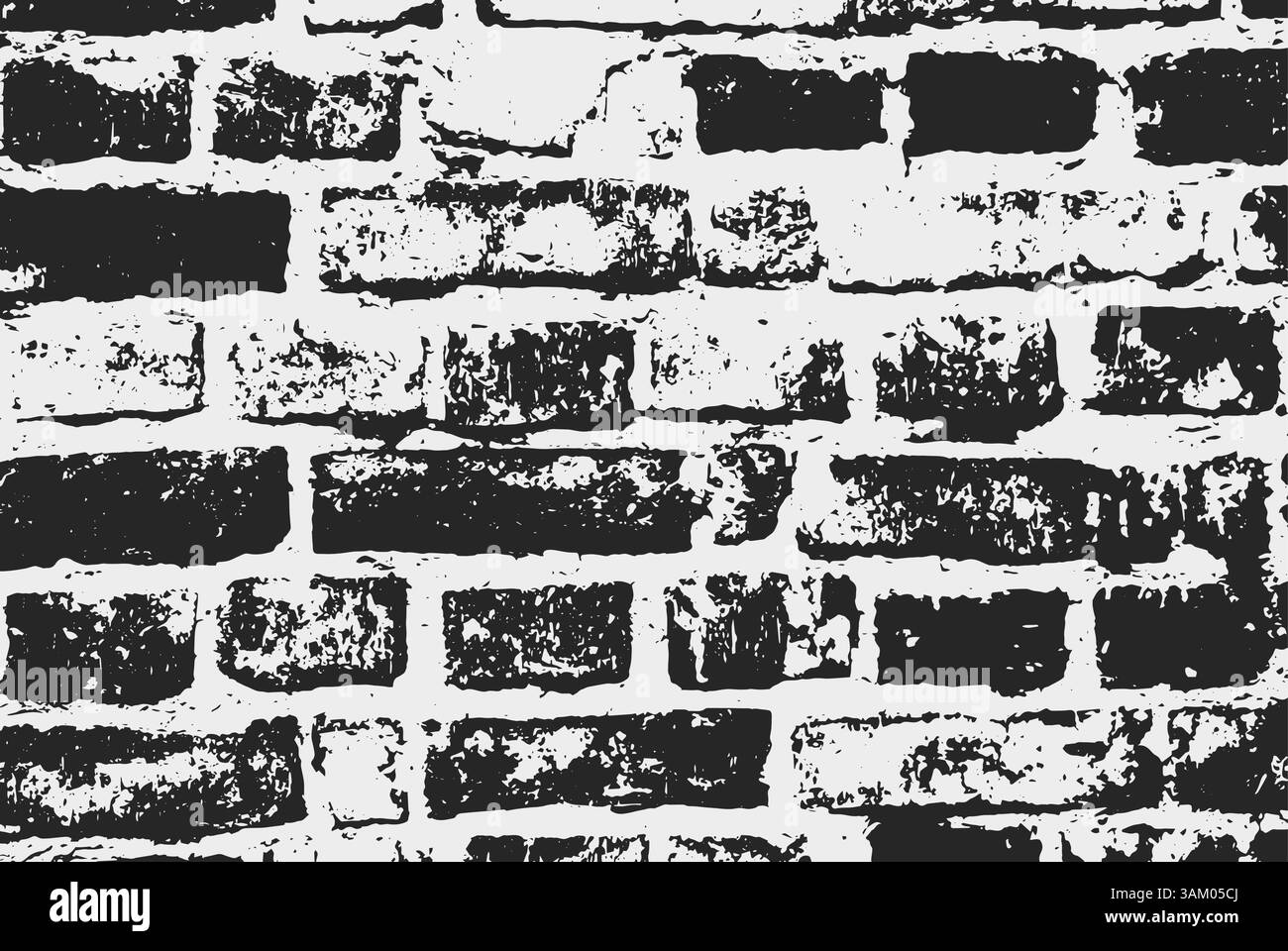 Grunge black and white bricks. Grungy bricks background. Grey aged ...