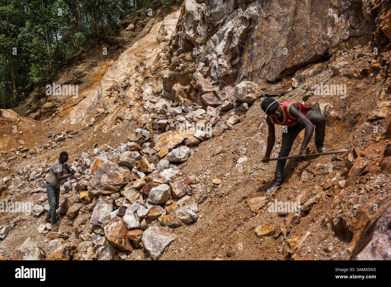 Stone breakers in Uganda, Africa Stock Photo - Alamy