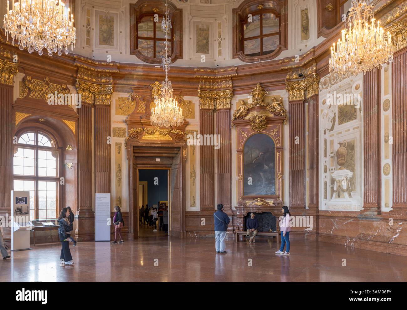 Marble Hall in the Upper Belvedere Palace Museum, Vienna, Austria Stock ...