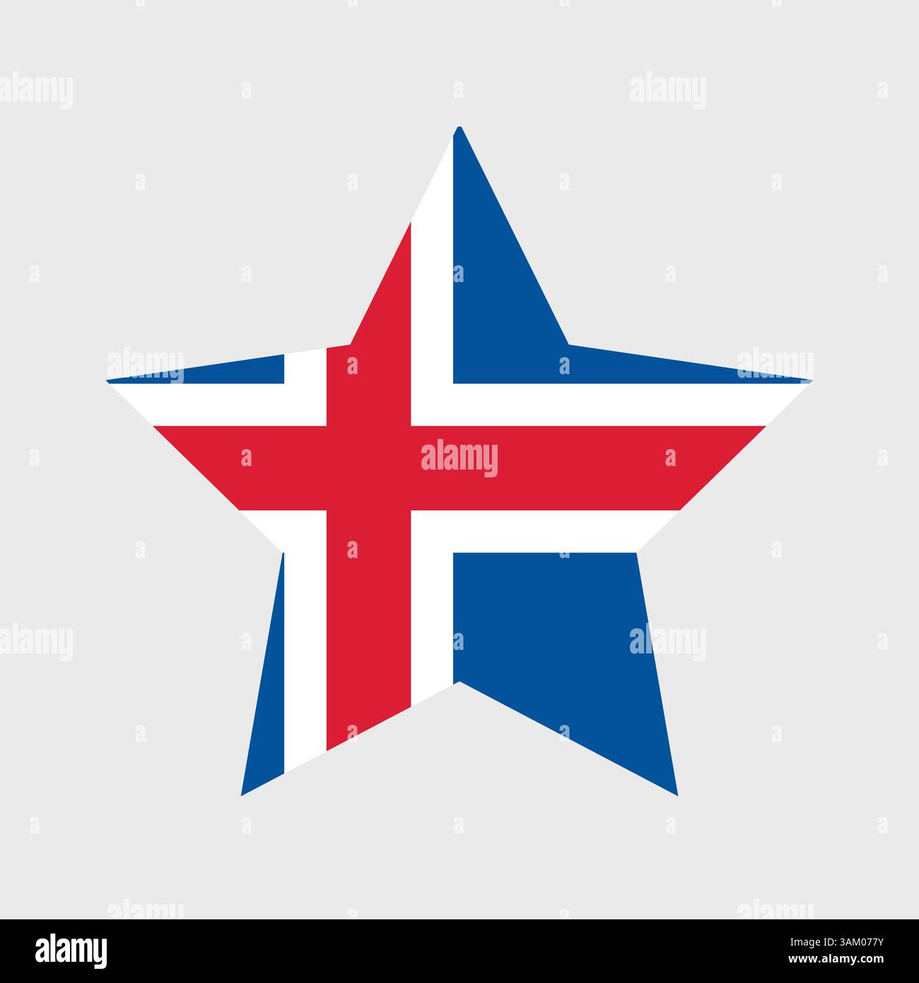 Iceland Flag icon. Official vector Icelandic flag isolated on white ...