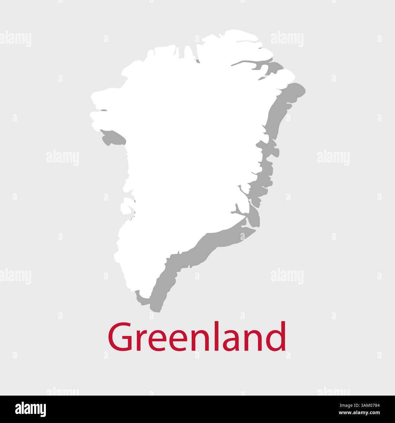 Greenland Map icon. Official vector Greenland map isolated on white in ...