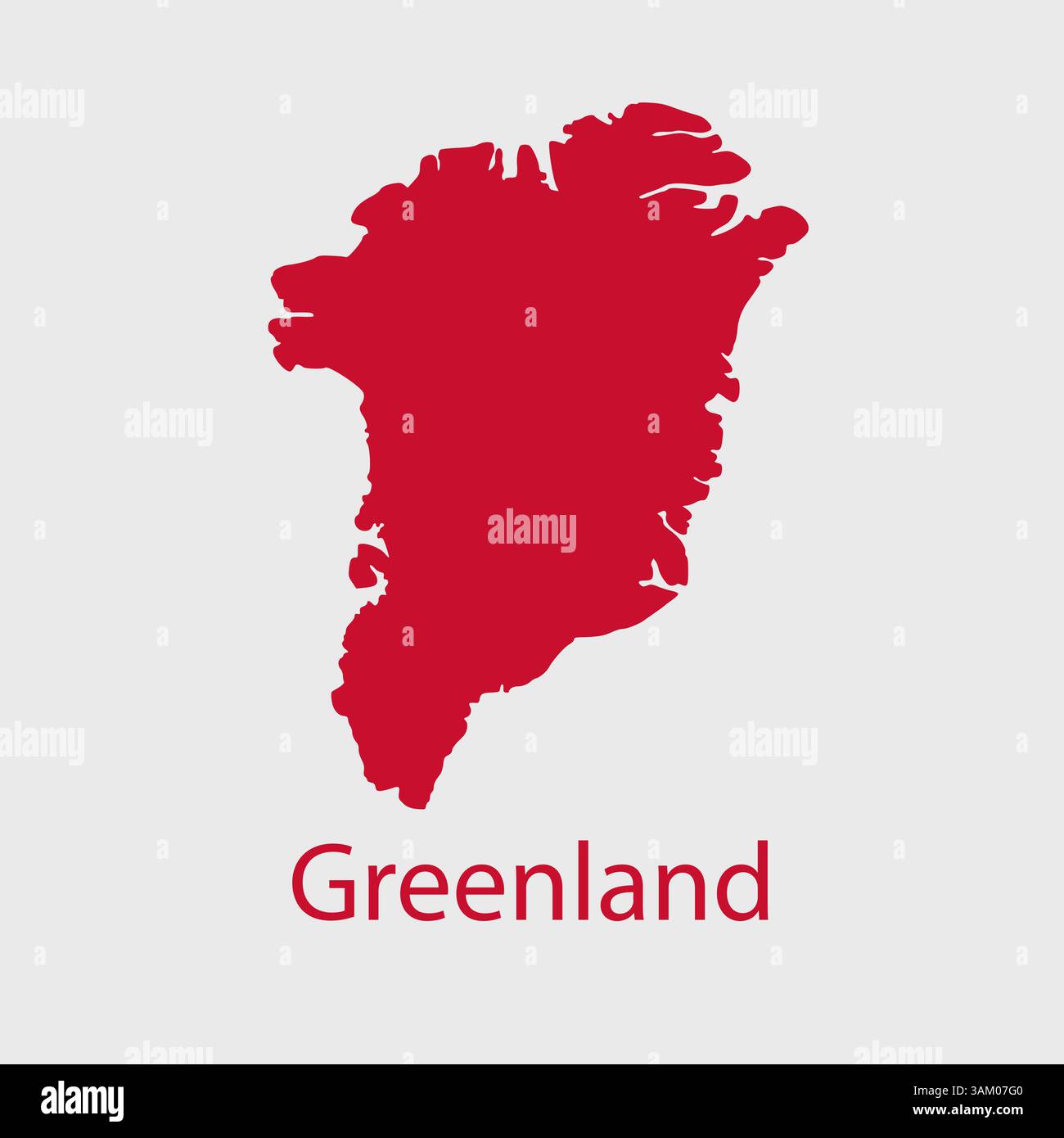 Greenland Map icon. Official vector Greenland map isolated on white in ...