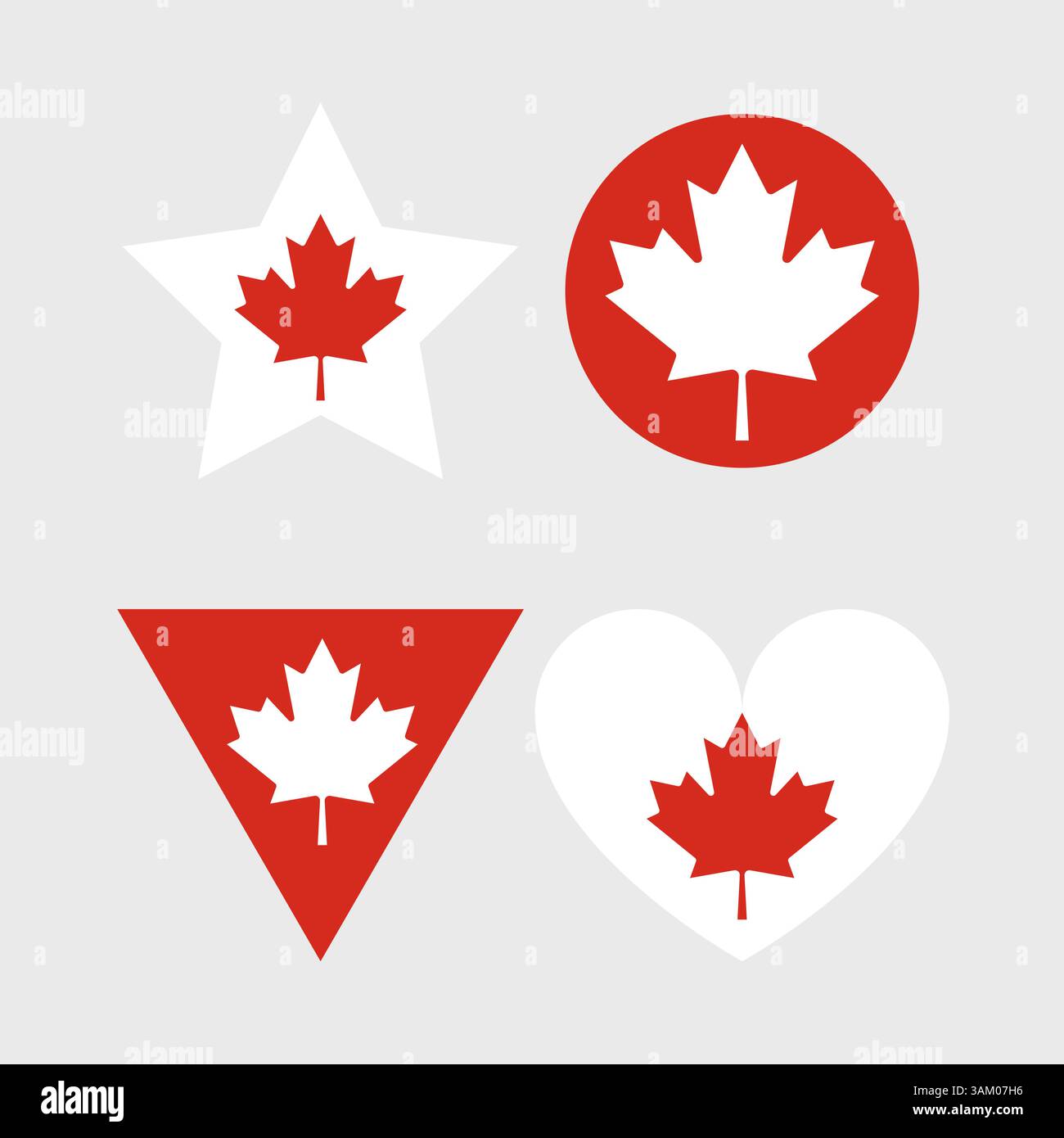 Canada Flag icon. Official vector Canadian flag icons set in the shape ...