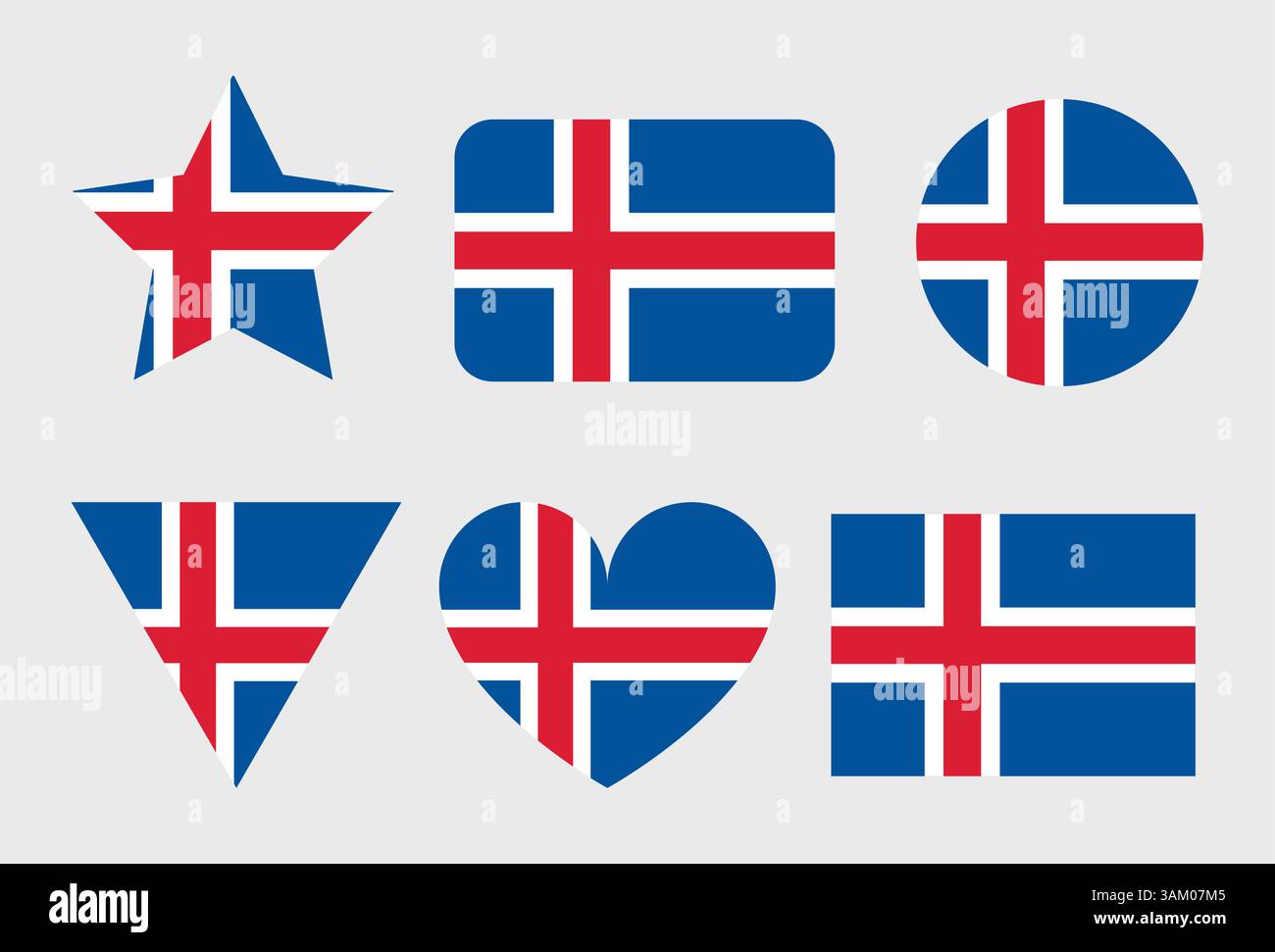 Iceland Flag icon. Official vector Icelandic flag icons set in the ...