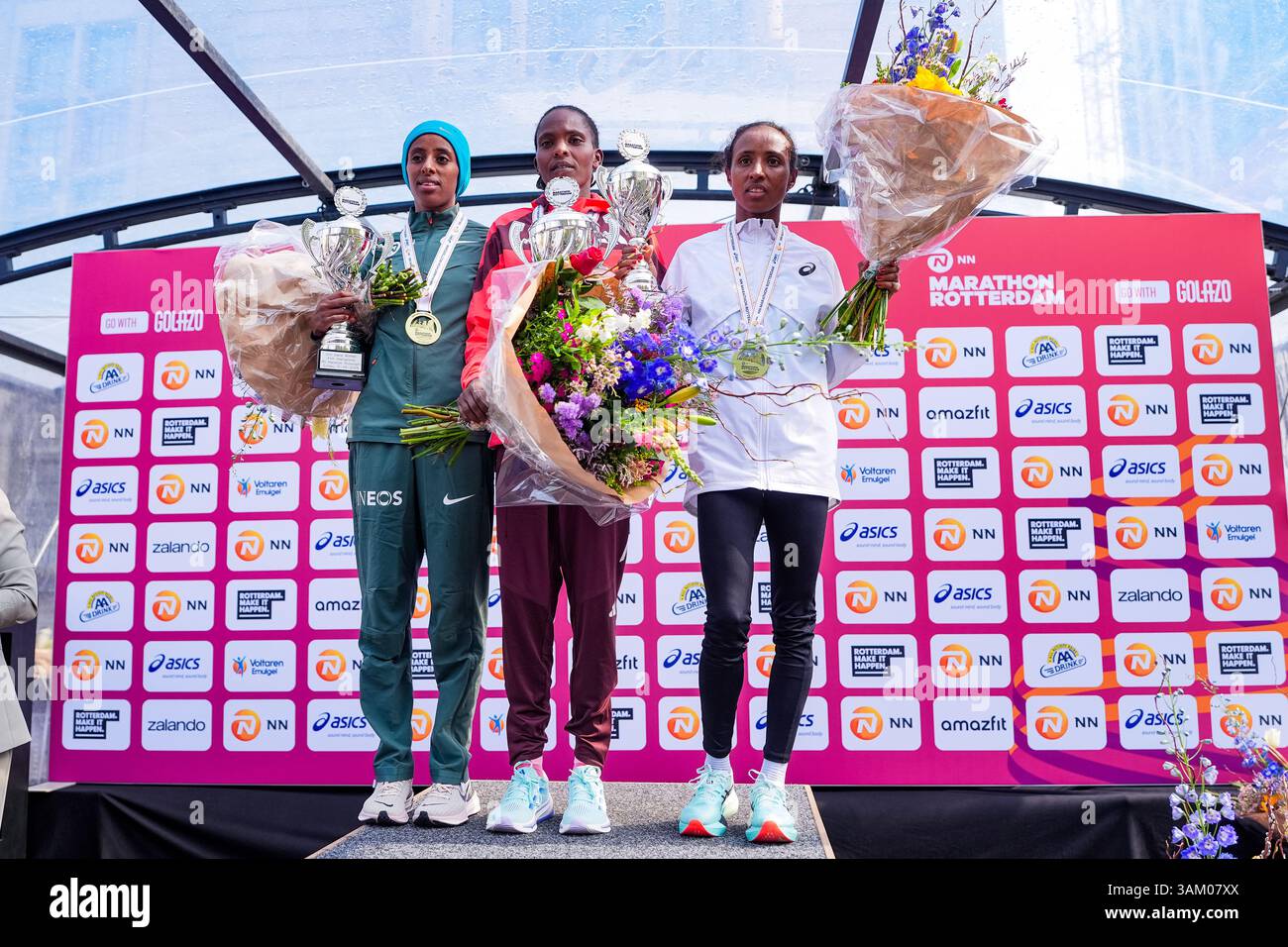 Rotterdam - 2nd place winner woman (ETH) Aminet Ahmed, 1st place winner ...