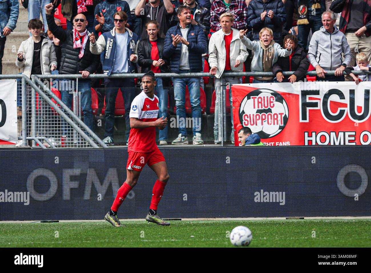 Utrecht, Netherlands. 13th Apr, 2025. UTRECHT, NETHERLANDS - APRIL 13: Sebastien Haller of FC ...