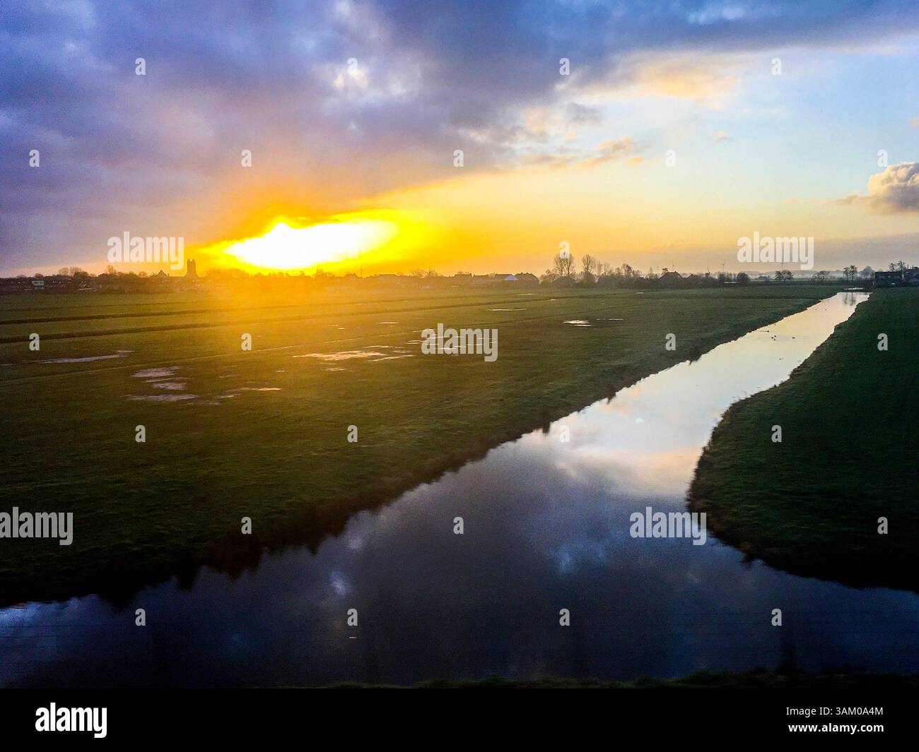 Dutch Landscape Dutch Agricultural Landscape from a fast riding IC ...