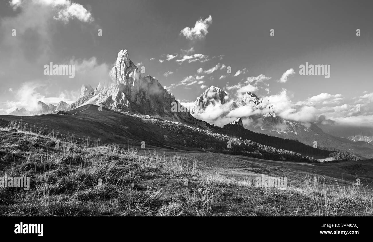 Famous alpine place of the world, Santa Maddalena village with magical ...