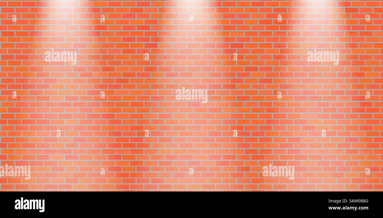 Vector Brick Wall Background. Abstract Red Brick Pattern Stock Vector Image & Art - Alamy