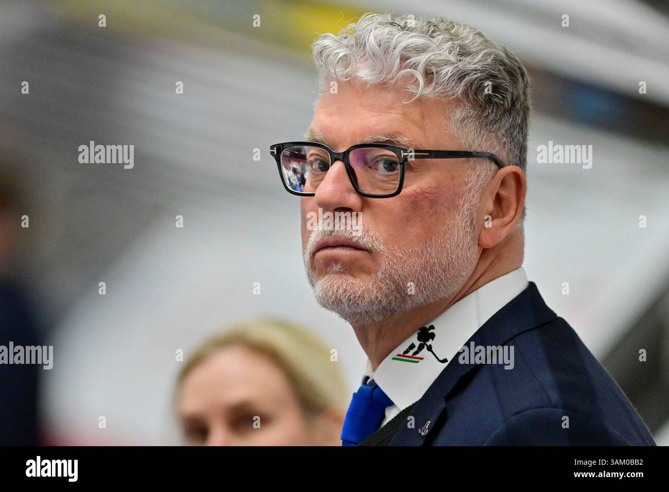 Hungarian head coach Pat Cortina during the ice hockey IIHF Women´s ...