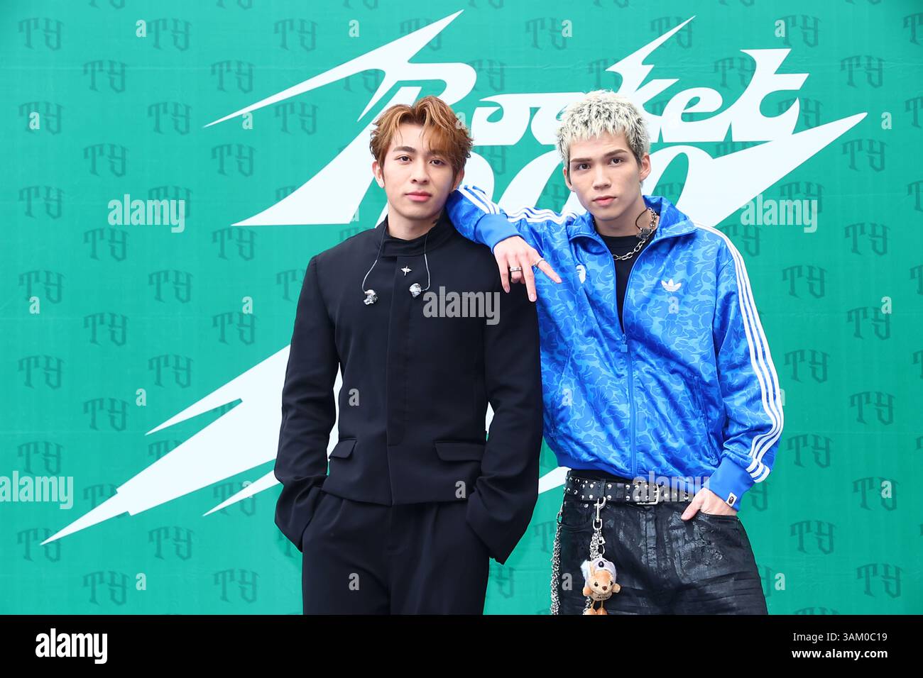 TAIPEI, CHINA - APRIL 13, 2025 - Hong Kong male singer Tyson Yoshi and Taiwanese singer Patrick ...