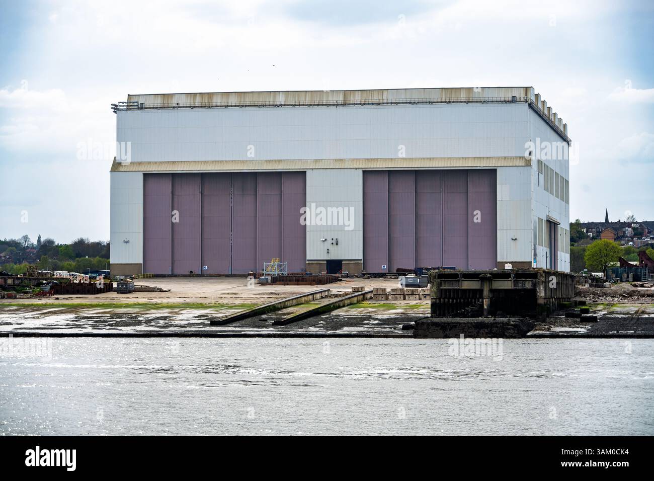 Camel Laird shipyard covered construction building in Tranmere ...