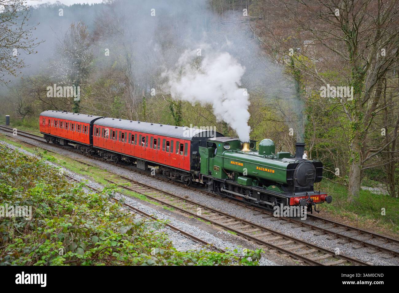 GWR Pannier Tank number 7754 on the Llangollen preserved railway Stock ...
