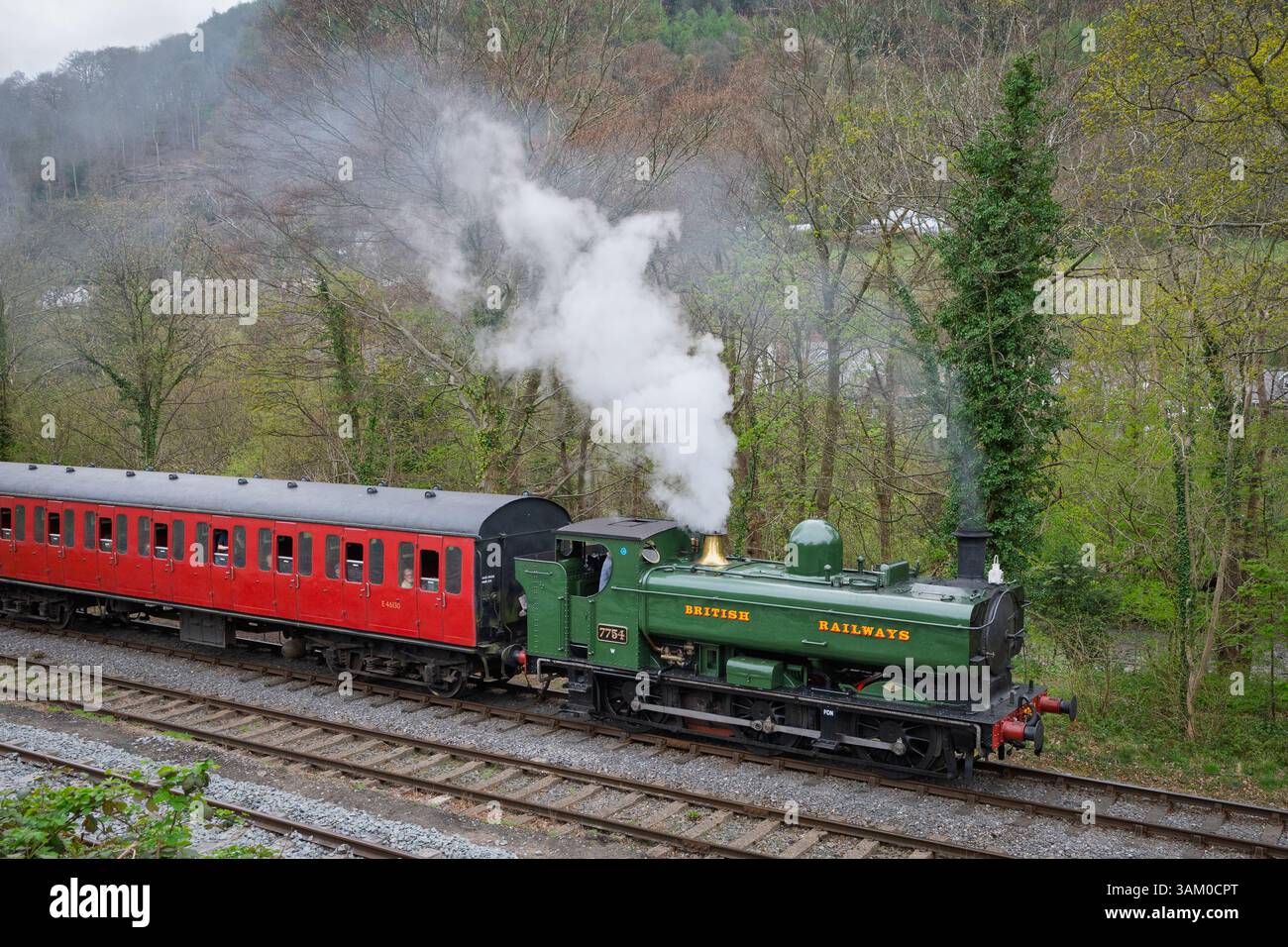 GWR Pannier Tank number 7754 on the Llangollen preserved railway Stock ...