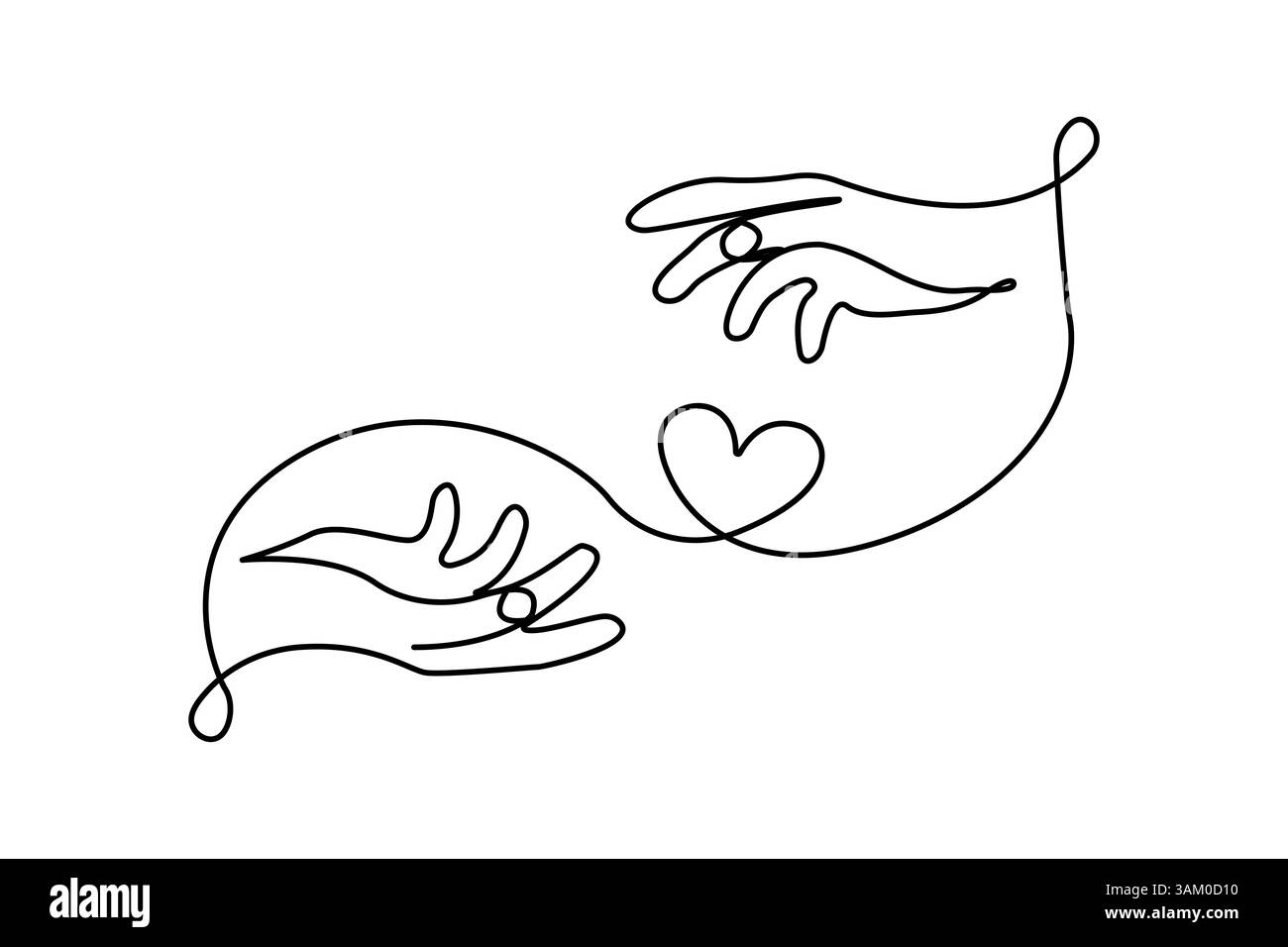 Love shape continuous one line drawing and simple valentines day vector ...
