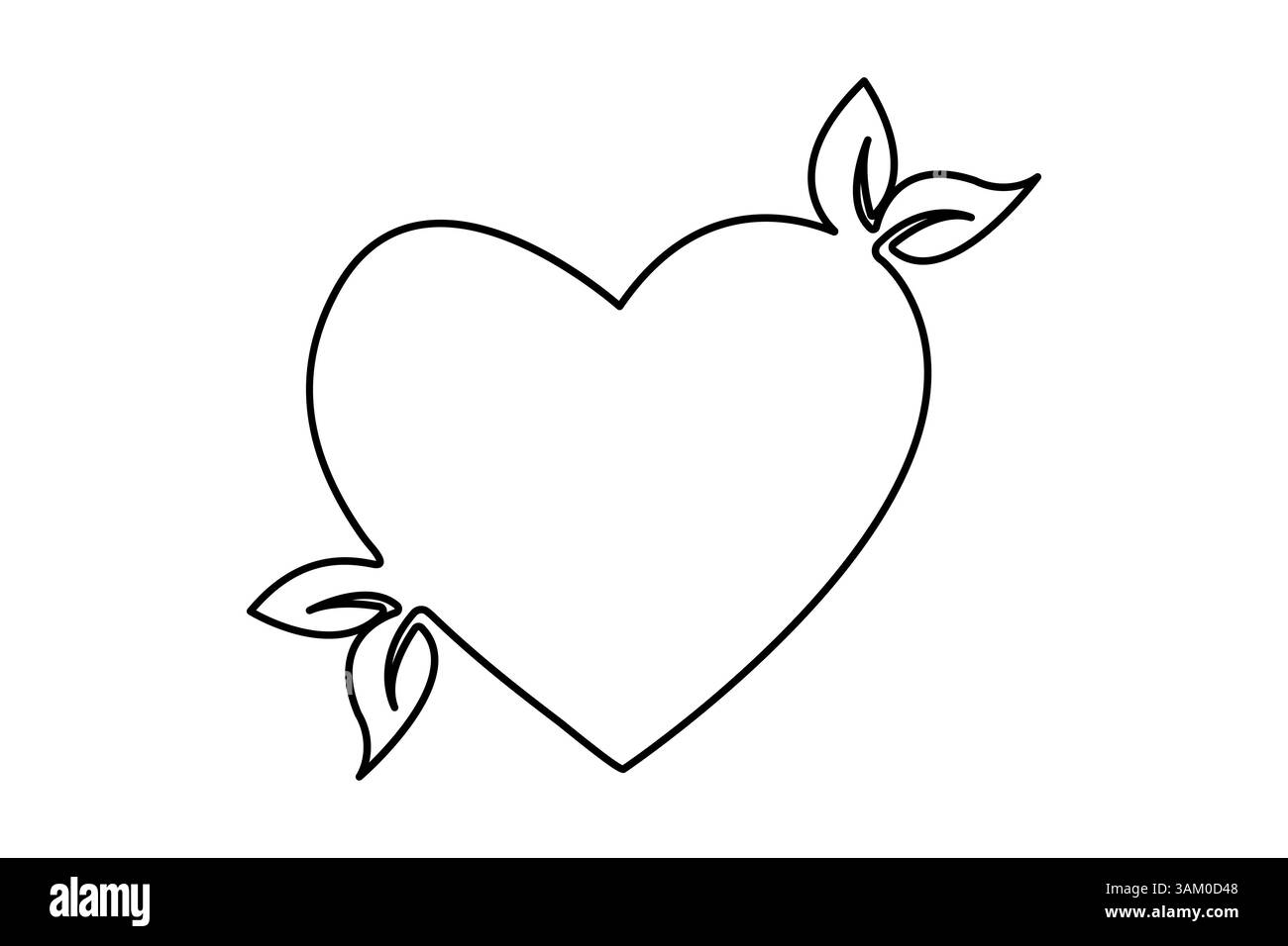 Love shape continuous one line drawing and simple valentines day vector ...