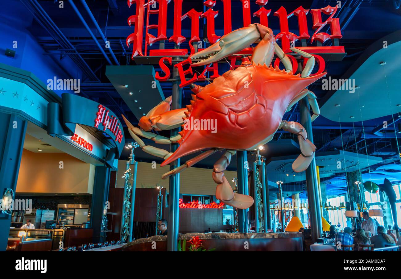 Atlantic City, New Jersey, USA, Tourists inside Local Seafood ...
