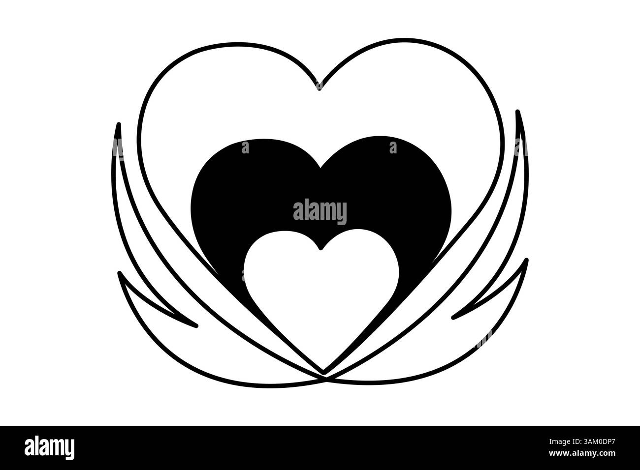 Love shape continuous one line drawing and simple valentines day vector ...