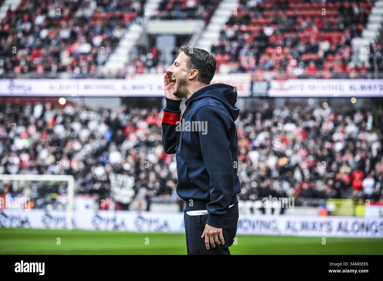 Antwerpen, Belgium. 13th Apr, 2025. Gent's interim head coach Danijel ...