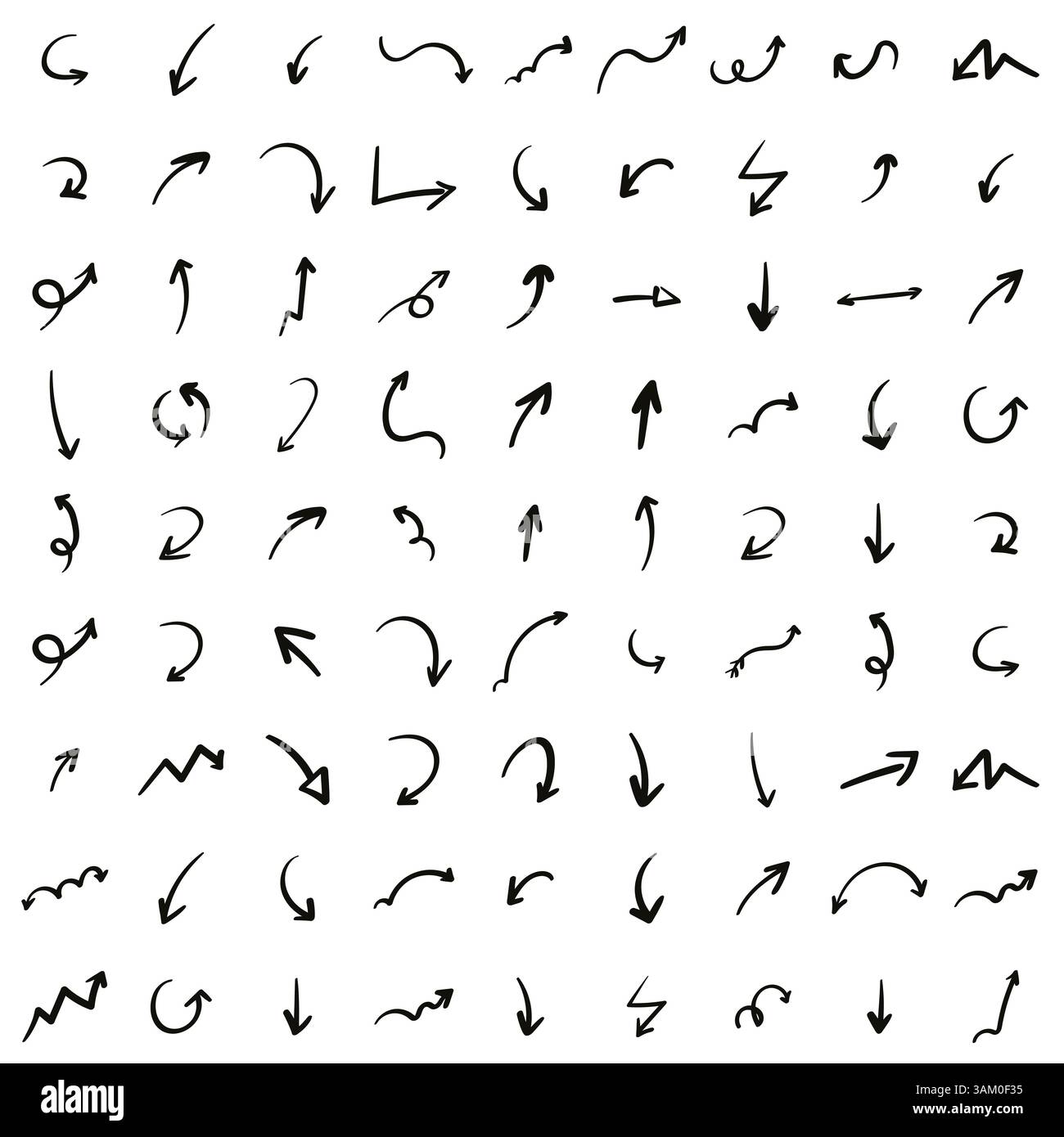 Big collection set of Arrows doodle Stock Vector Image & Art - Alamy