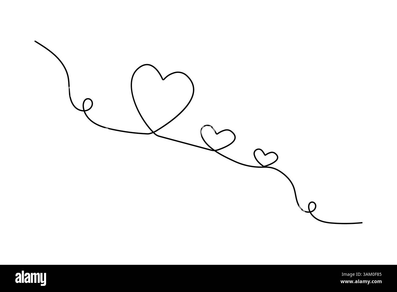 Love shape continuous one line drawing and simple valentines day vector ...