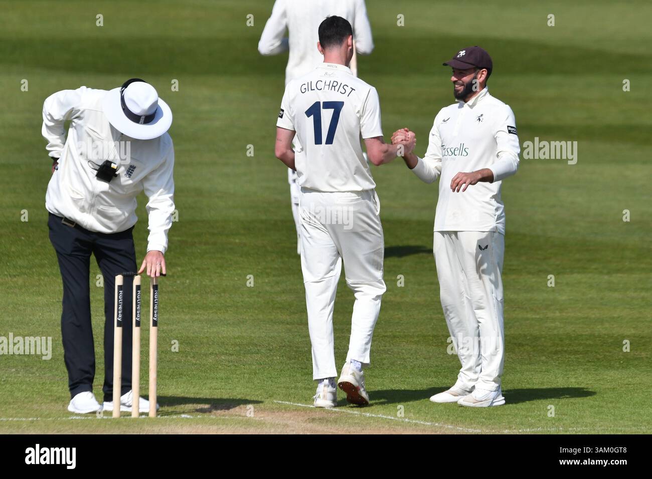 Canterbury, England. 13th Apr 2025. Nathan Gilchrist and Jack Leaning ...