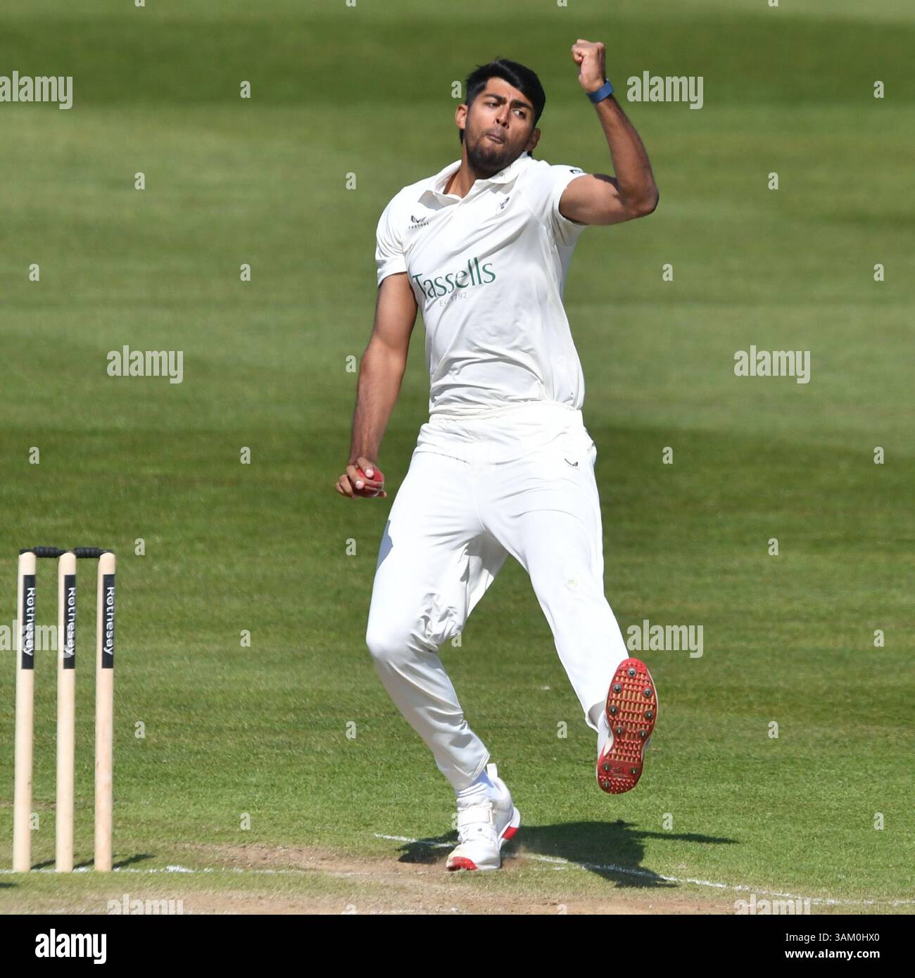 Canterbury, England. 13th Apr 2025. Jas Singh during day three of the ...