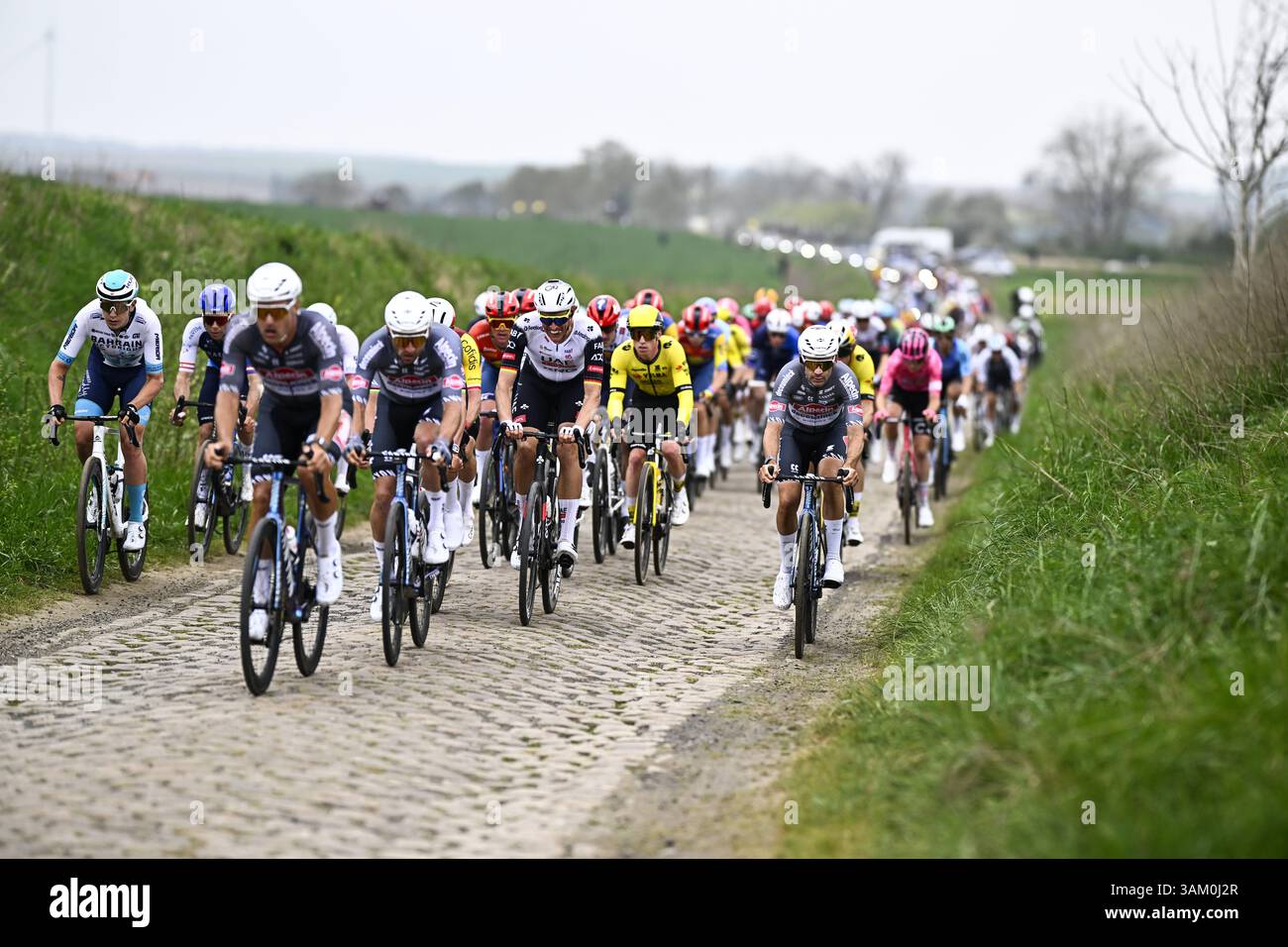 Roubaix, France. 13th Apr, 2025. German Nils Politt of UAE Team ...