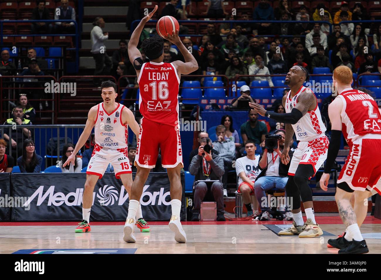Zack LeDay (EA7 Emporio Armani Olimpia Milano) during EA7 Emporio ...