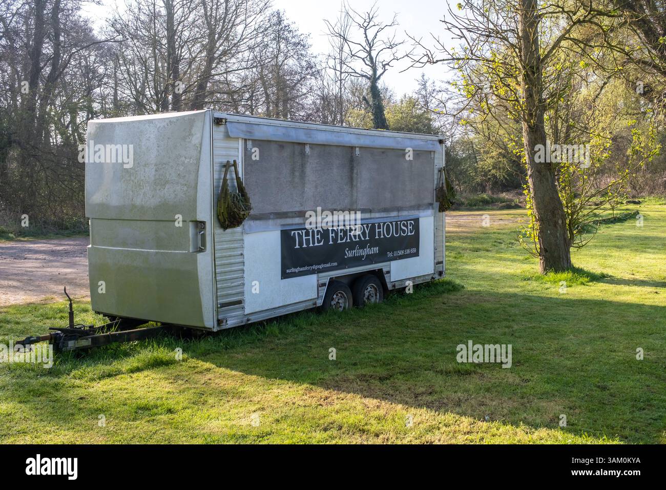 Surlingham, Norfolk, UK – April 12 2025. The exterior of the outdoor ...