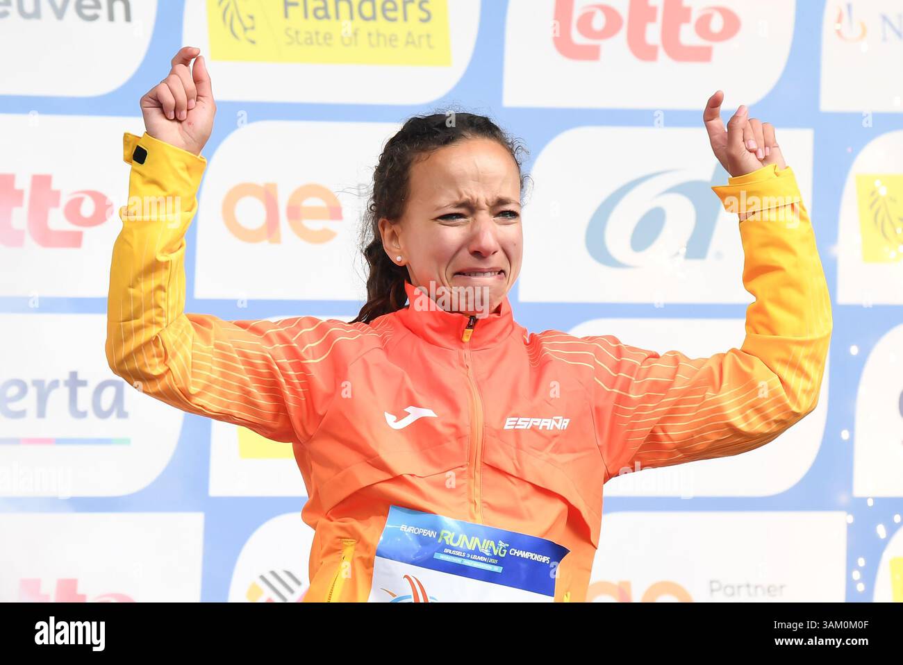 Brussels, Belgium. 13th Apr, 2025. the marathon race at European ...