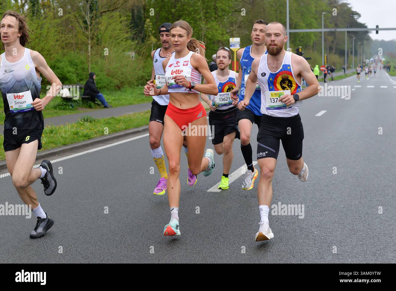 Brussels, Belgium. 13th Apr, 2025. Athletes pictured in action during ...