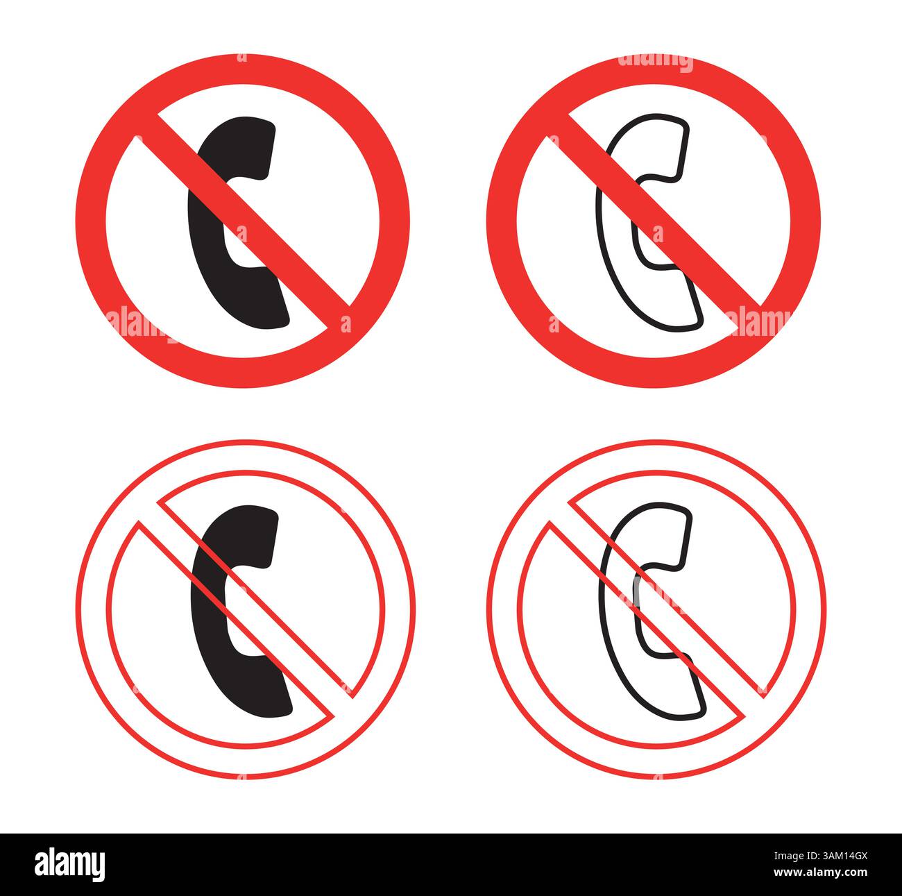 No cell phone sign, restricted area sign for phone, Don't call ...