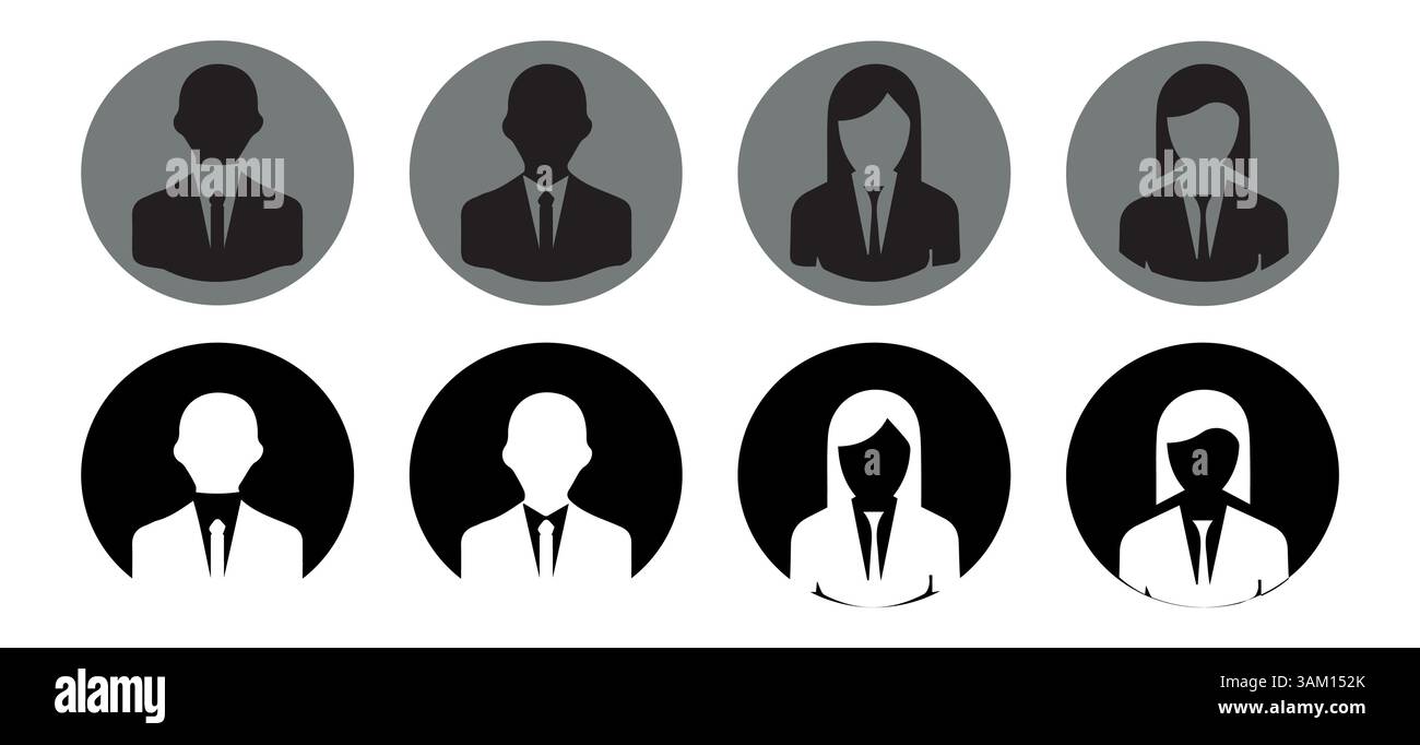 User icon in flat style, Person icon, User icon for web site. Male and ...